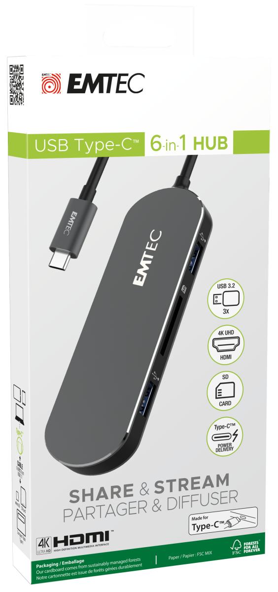 T650C Type-C HUB | EMTEC