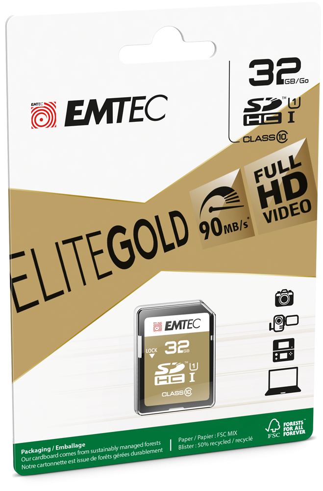 SD UHS-I U1 Elite Gold | EMTEC