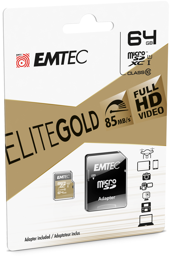 microSD UHS-I U1 Elite Gold | EMTEC