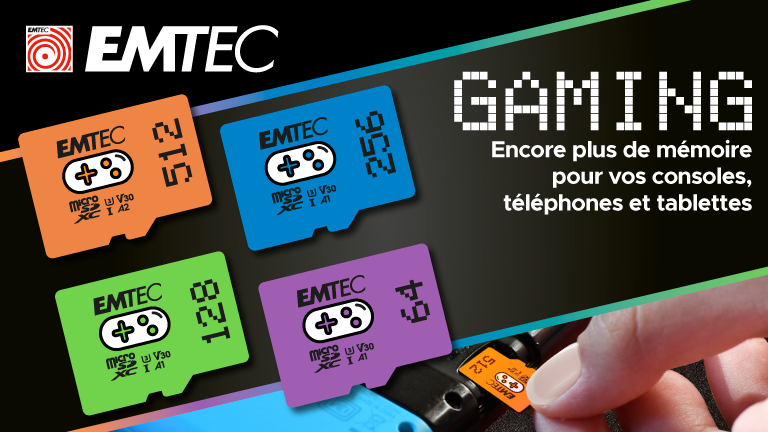 microSD UHS-I U3 V30 A1/A2 Gaming | EMTEC