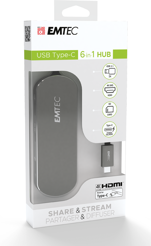 T650C Type-C HUB | EMTEC